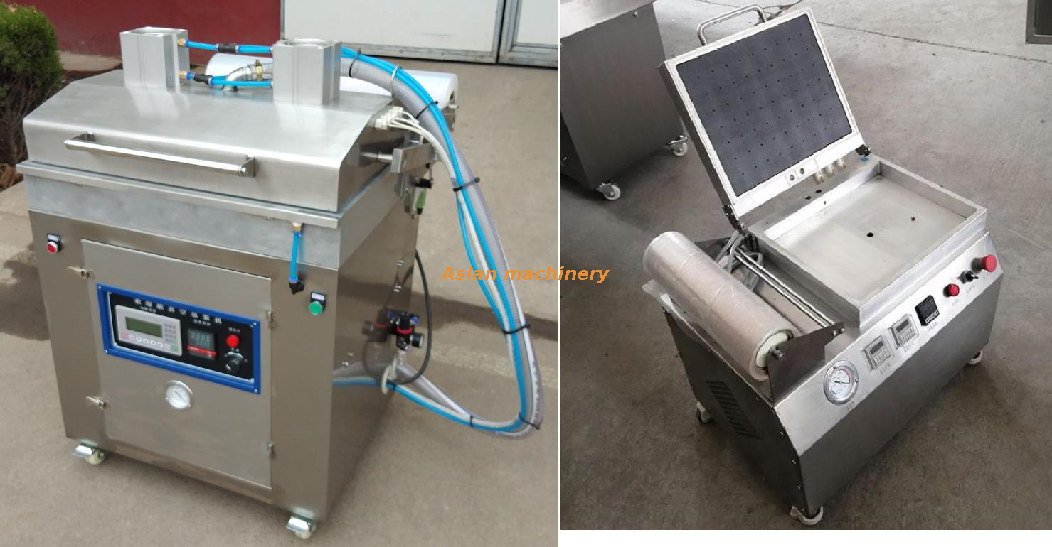 Chicken Steak Cooked Food Vacuum Skin Packing Machine Fresh Meat Skin ...